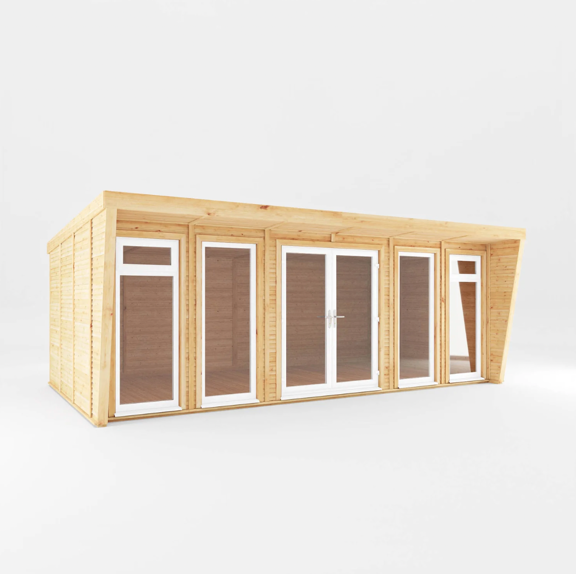 The 6m x 3m Harlow Insulated Garden Room with White UPVC ( Windows & D ...
